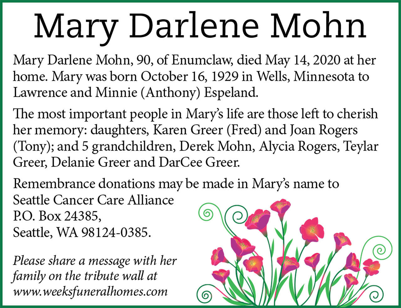 Mary Mohn | Courier-Herald