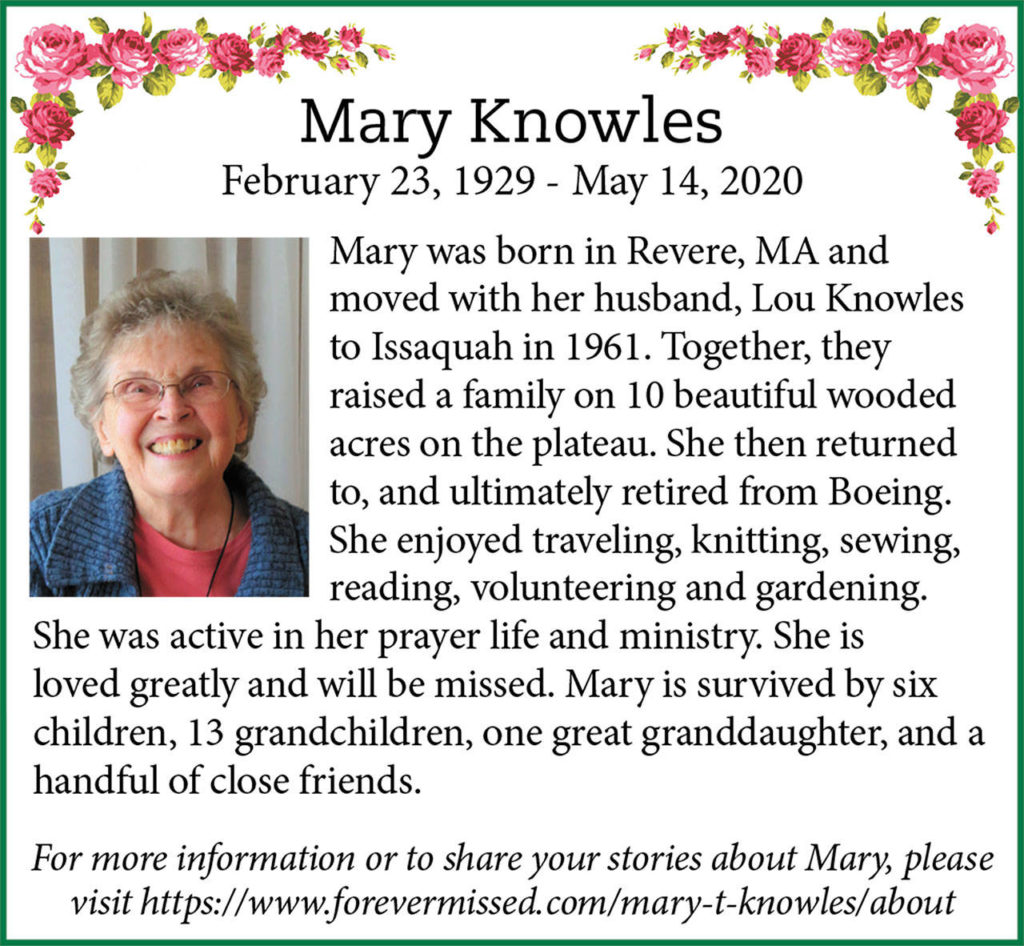 Mary Knowles | Courier-Herald
