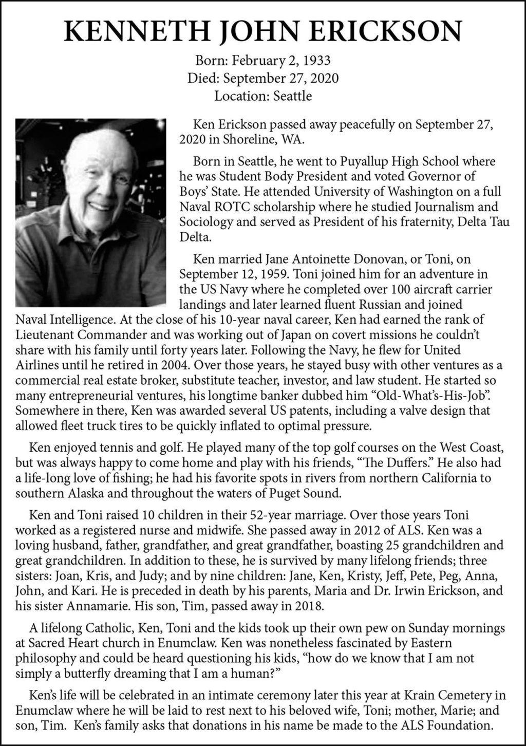 Kenneth Erickson | Courier-Herald