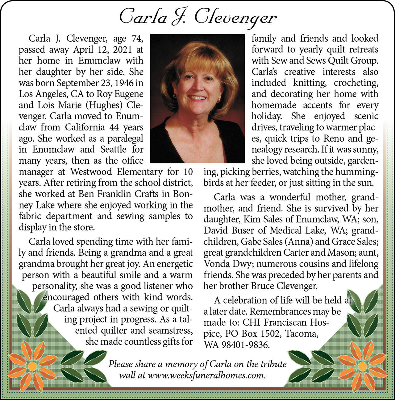 Carla Clevenger | Courier-Herald