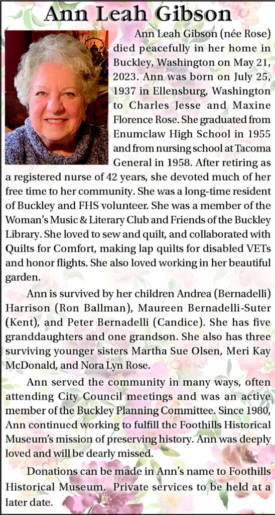 Ann Gibson | Courier-Herald