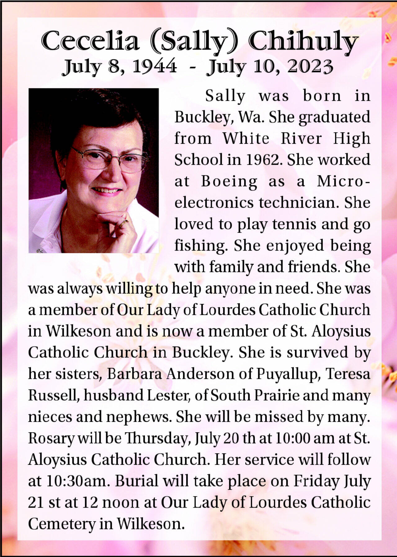 Cecelia Chihuly | Courier-Herald