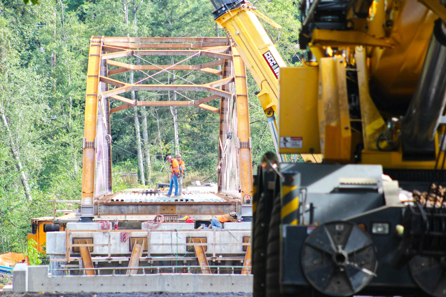 Foothills Bridge segments in place | Courier-Herald