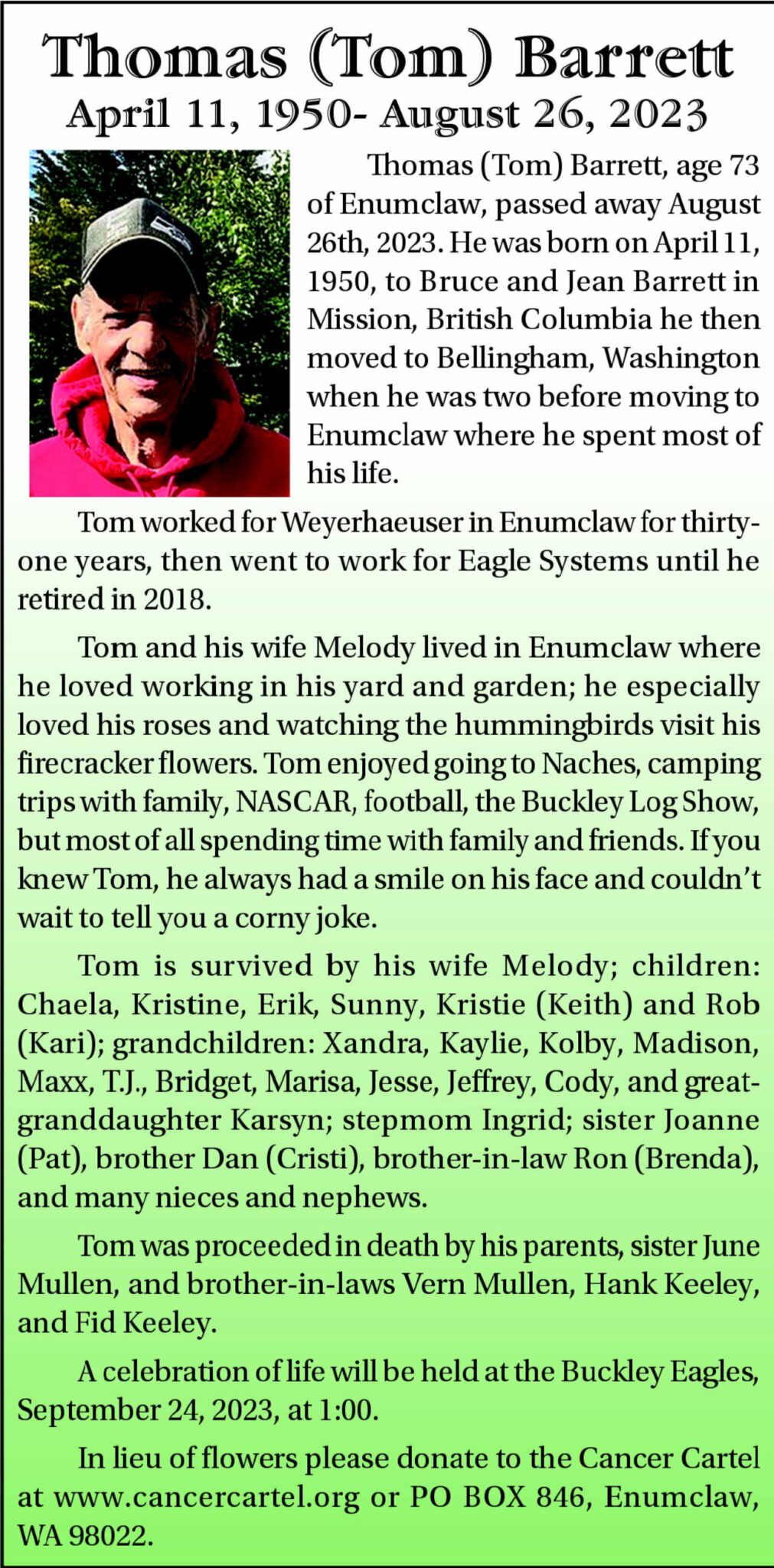 Thomas Barrett | Courier-Herald