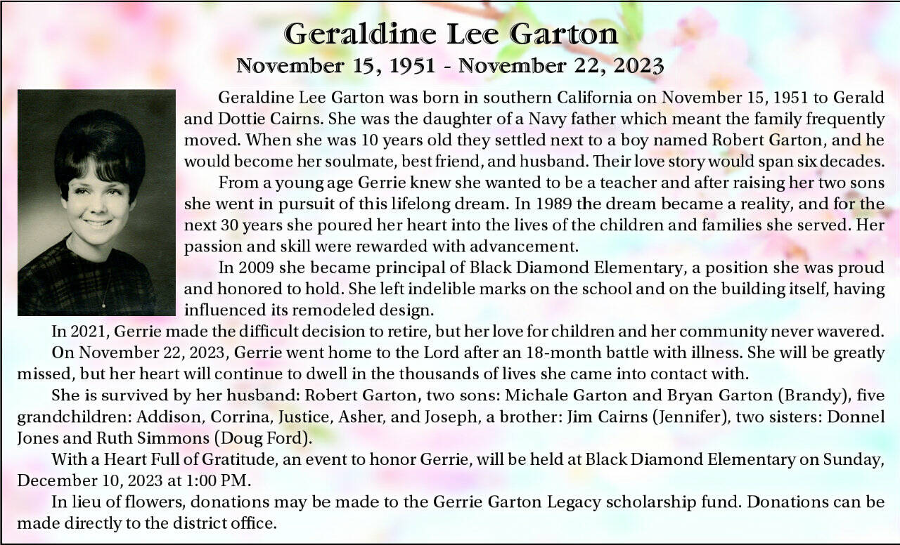 Geraldine Garton | Courier-Herald