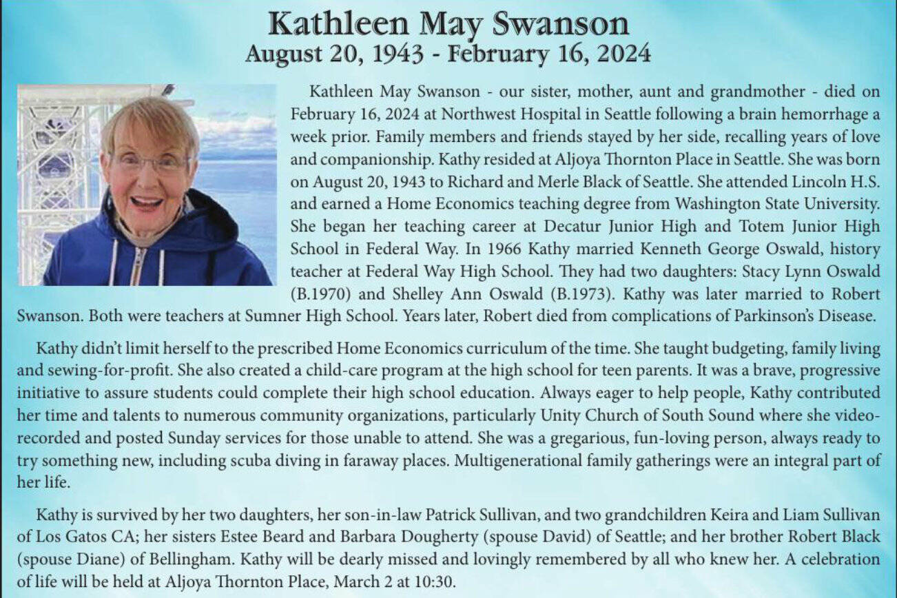 Kathleen Swanson | Courier-Herald