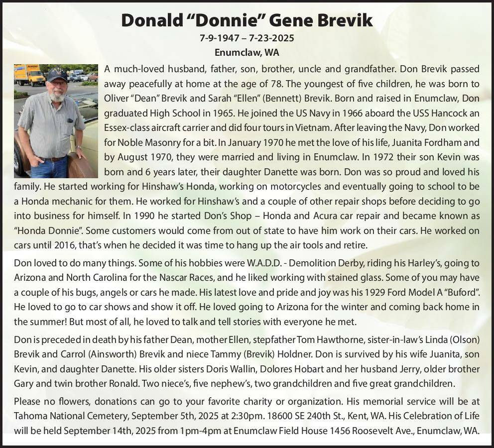 Donald Brevik | Courier-Herald