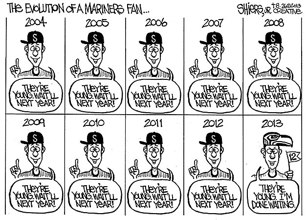 The progression of a Mariners fan | Editorial Cartoon by Frank Shiers ...