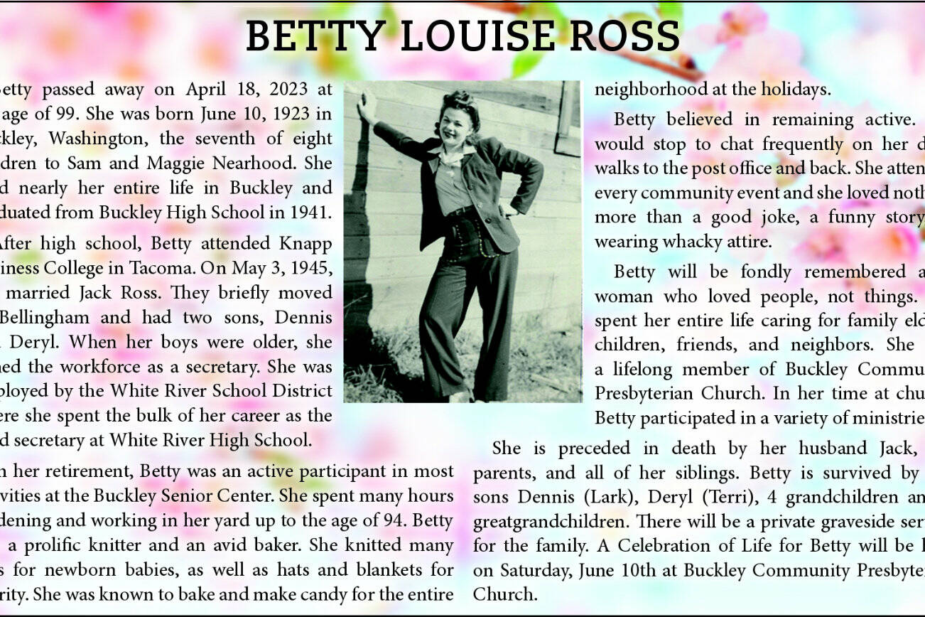 Betty Ross | Courier-Herald
